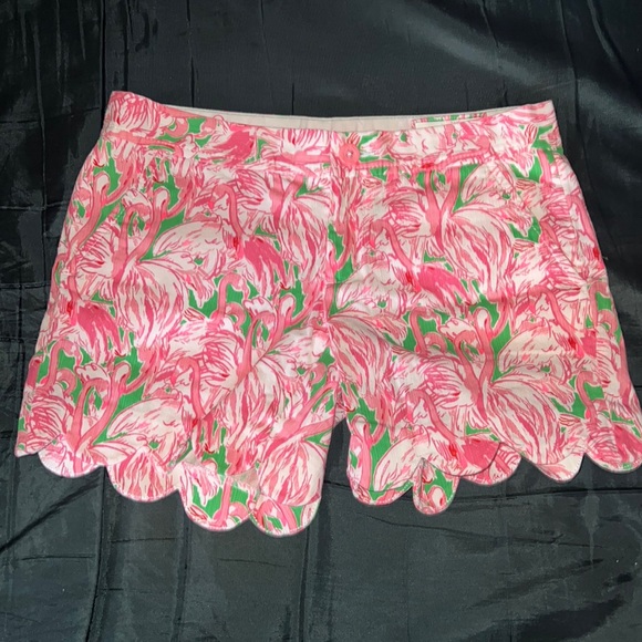 Lilly Pulitzer | Shorts | Lilly Pulitzer Buttercup Flamingo Shorts 0 | Poshmark